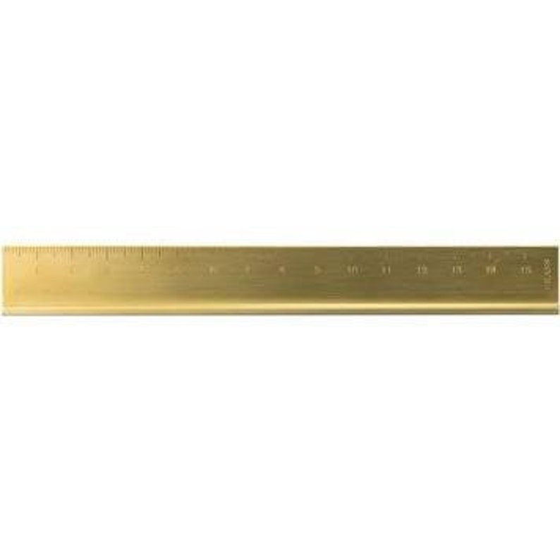 Solid Brass Ruler High Quality Metal Ruler 15cm for - Etsy