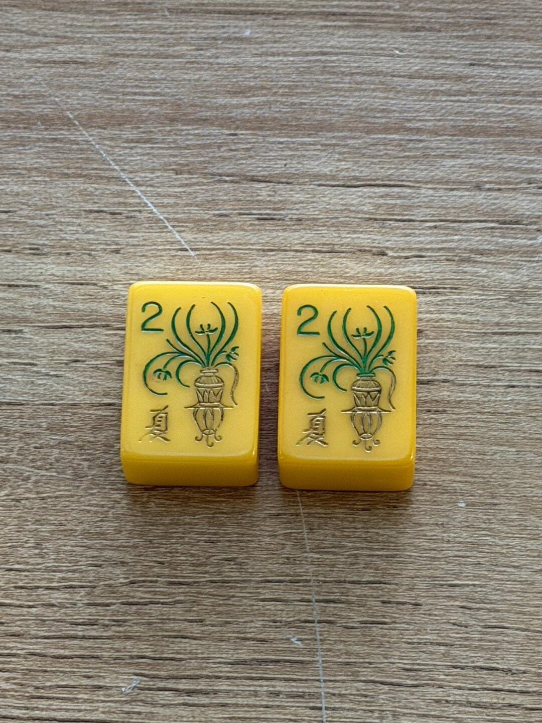 Antique Lot of 2 Mahjong Butterscotch Cataline Bakelite Flower Tiles - Etsy
