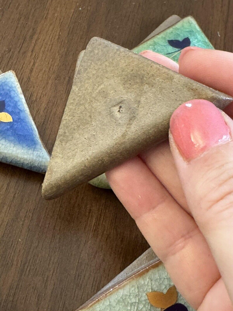 VTG Japanese Chopstick Rest Hashioki Set 10 Butterfly Triangle Stamped Holder - Etsy