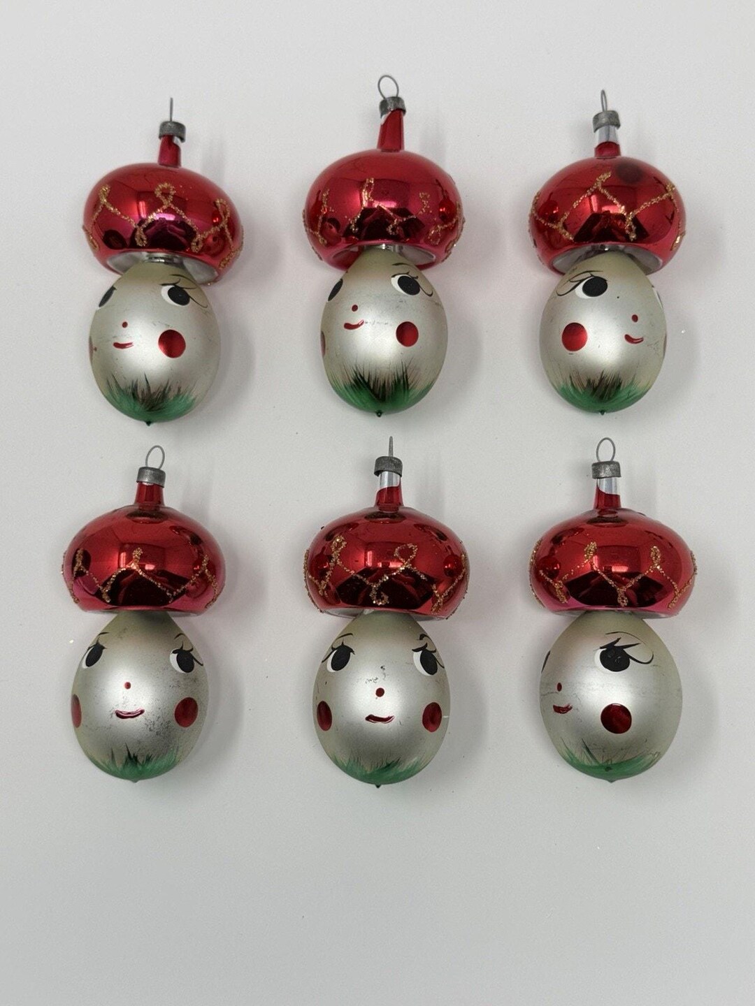 Vintage Soffieria De Carlini Painted Face Mushroom Mercury Glass ...