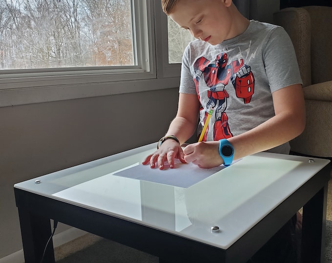 Large Light Table LIGHT OAK EFFECT - Etsy