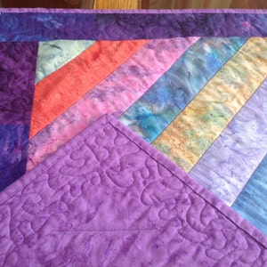 36 X 17 Diagonal Striped Multi Colored Batik Table Runner - Etsy