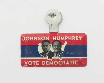 LYNDON JOHNSON 1964 Campaign Pin Campaign Button - Etsy