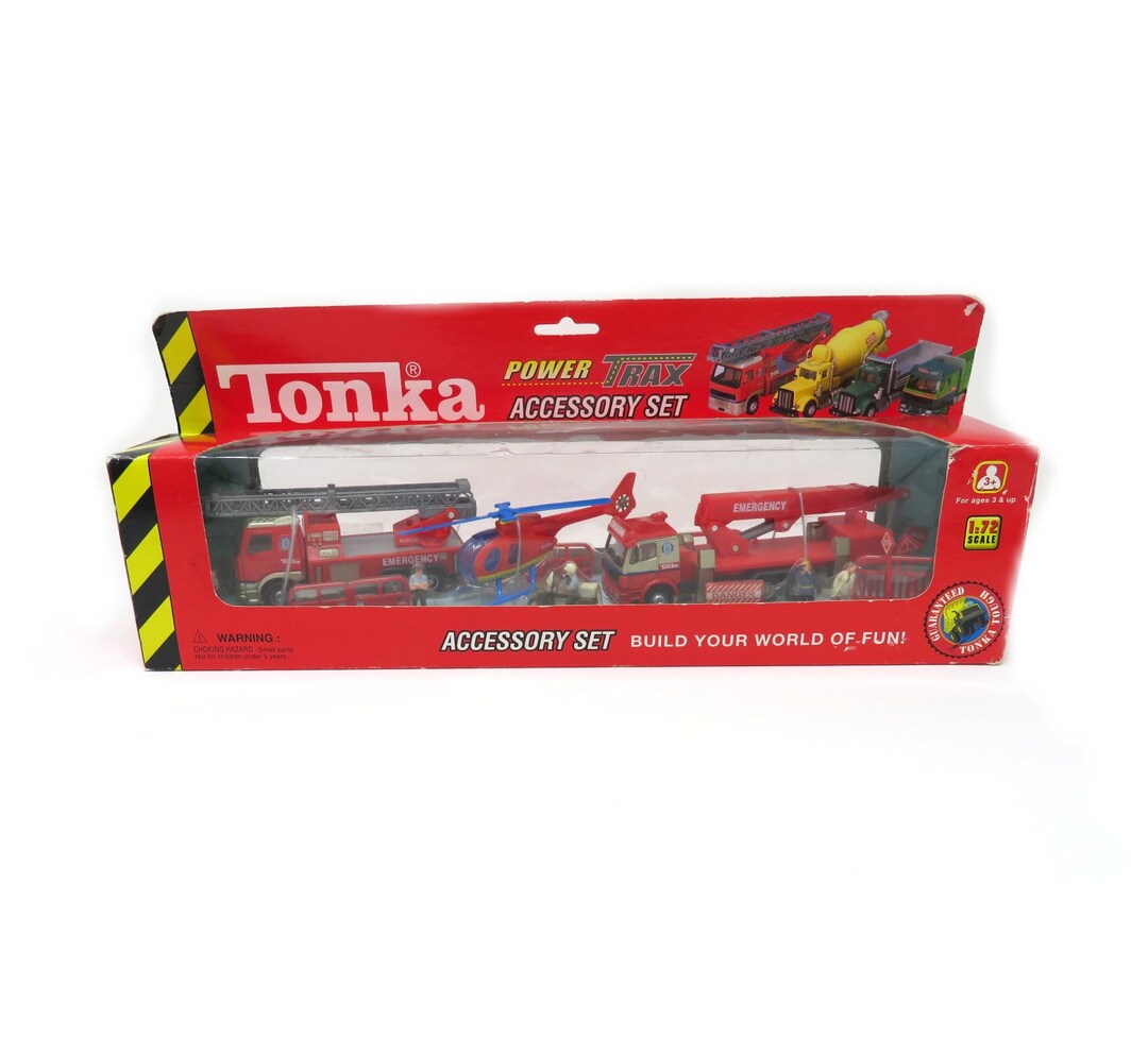 Vintage 2000s Tonka Power Trax Accessory Kit - Fire and Rescue 1:72 ...