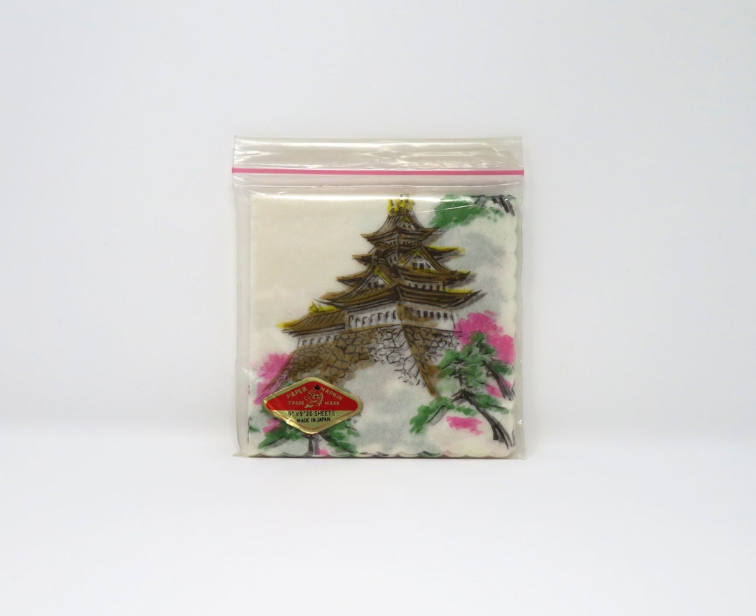 Vintage 1950s Folded Paper Table Napkins Made in Japan Japanese Pagoda ...