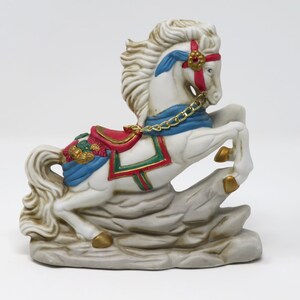Vintage 1980s Michael Golden Supex Carousel Horse With Cherub Angel ...