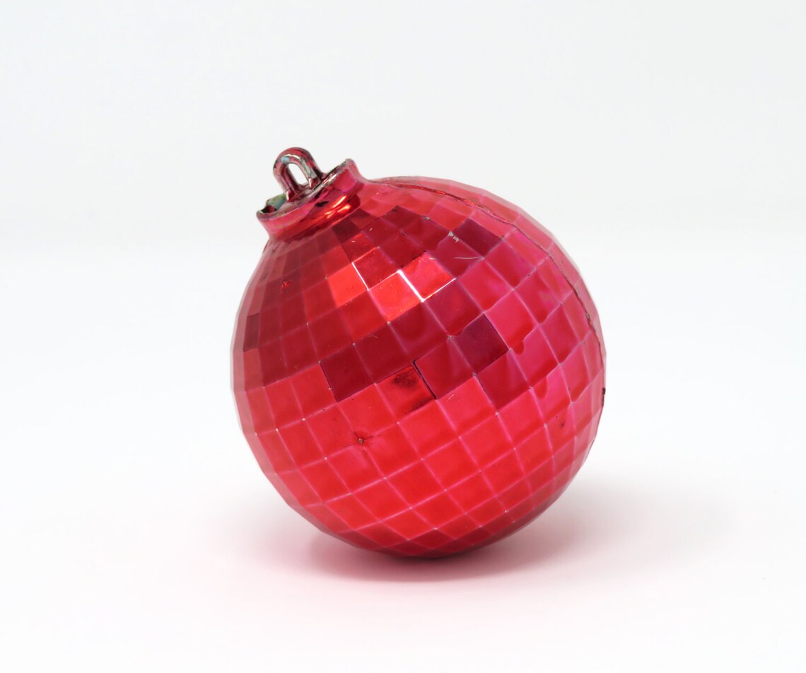 Vintage 1960s Plastic Metallic Red Faceted Disco Ball - Etsy