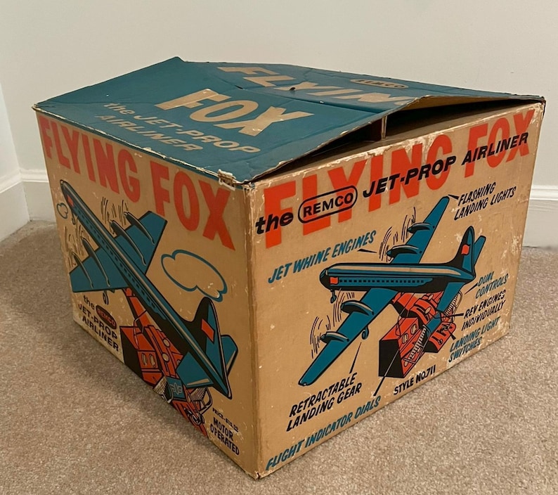 Vintage 1950s Remco Jet Prop Airliner Flying Fox | Nearly Complete W ...