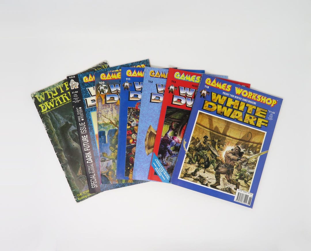 Vintage 1980s to 1990s White Dwarf Games Workshop Warhammer 40000 ...