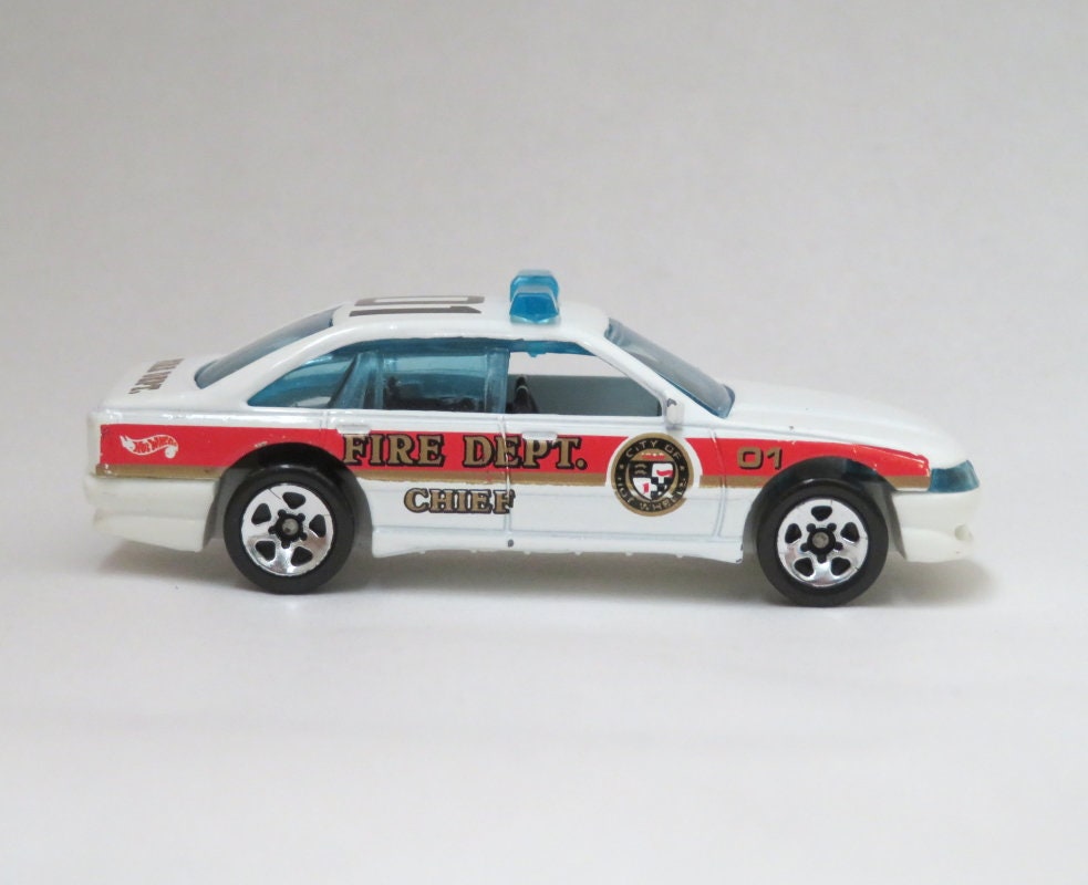 Vintage 1989 Hot Wheels Fire Chief Car by Mattel - Etsy