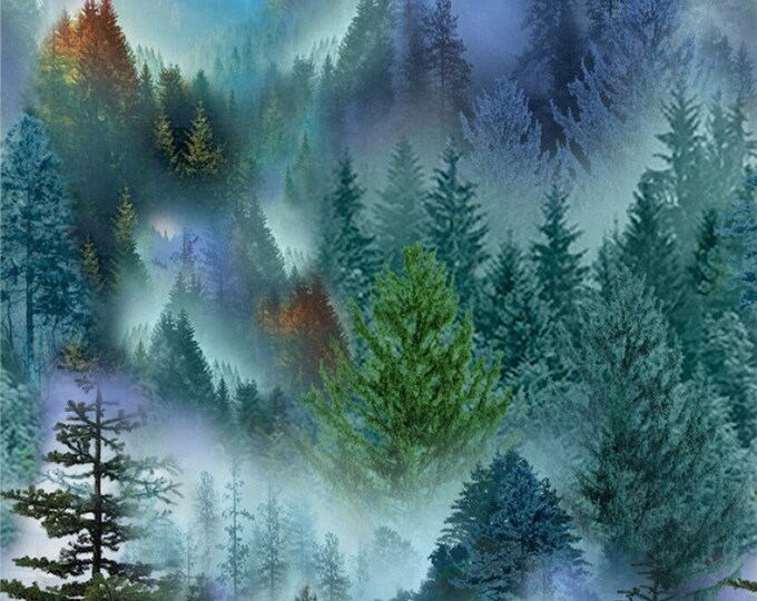 Mountain Side Multi Colored Fabric Panel Mountain Vista Collection by ...