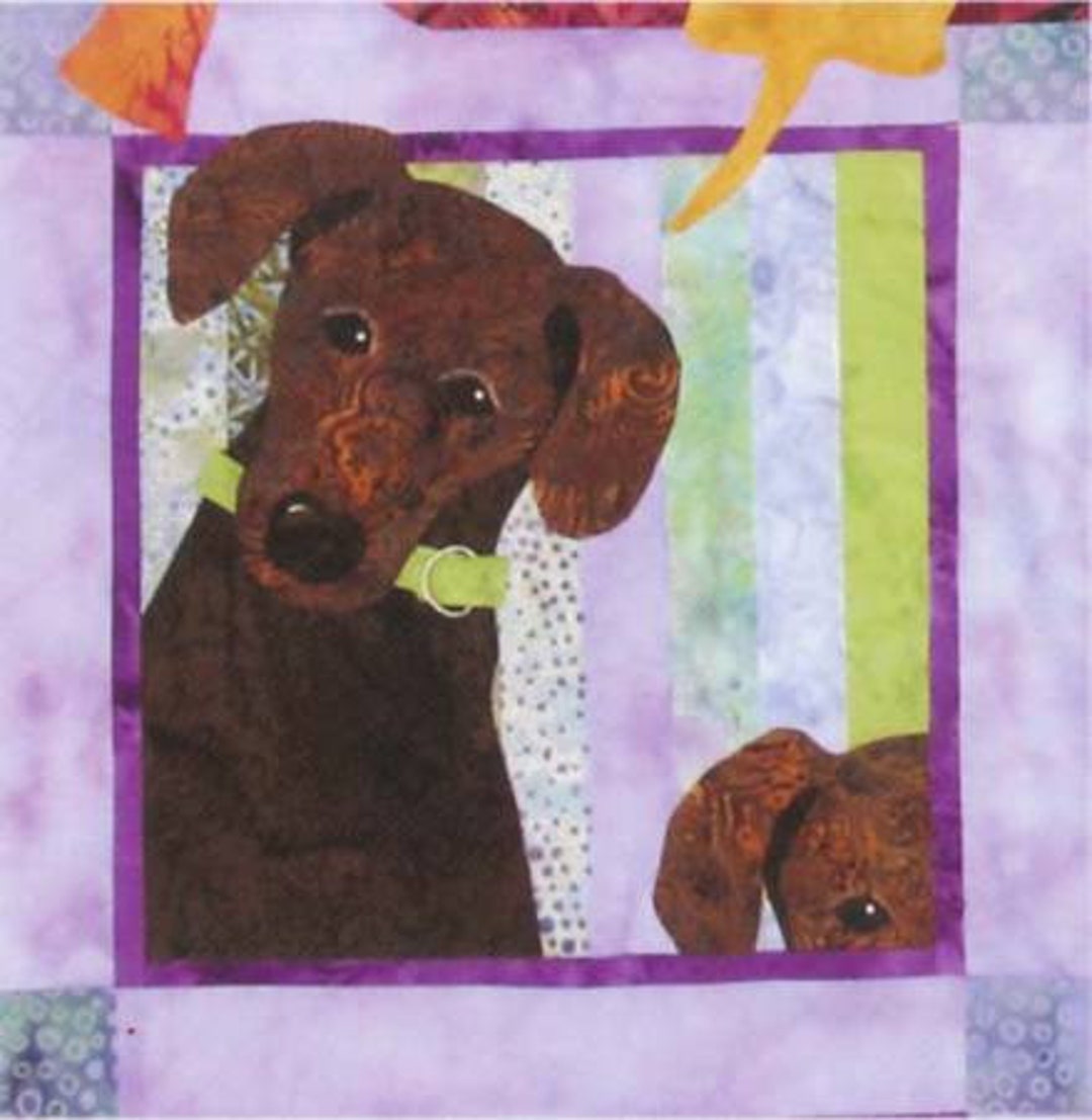 Muchas Poochas Dobermans Dog Pattern 3 by Java House Quilts Karen Brow ...