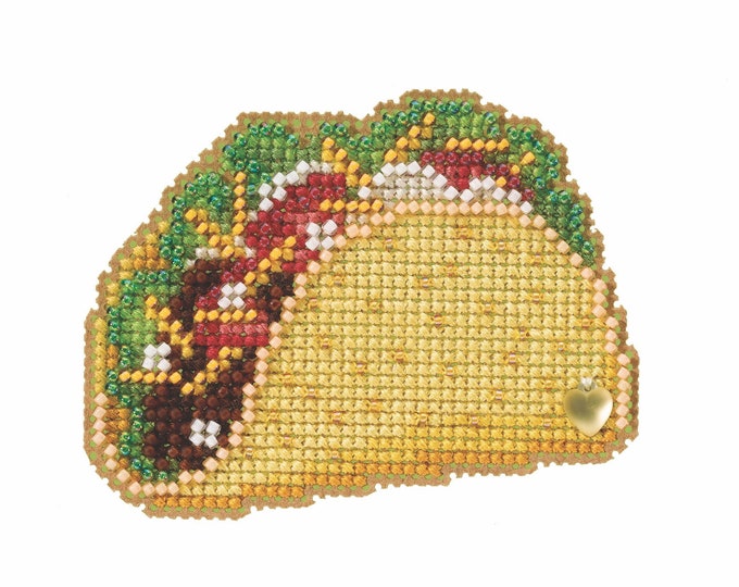 Taco Counted Beaded Cross Stitch Kit Spring Bouquet Collection by Mill ...