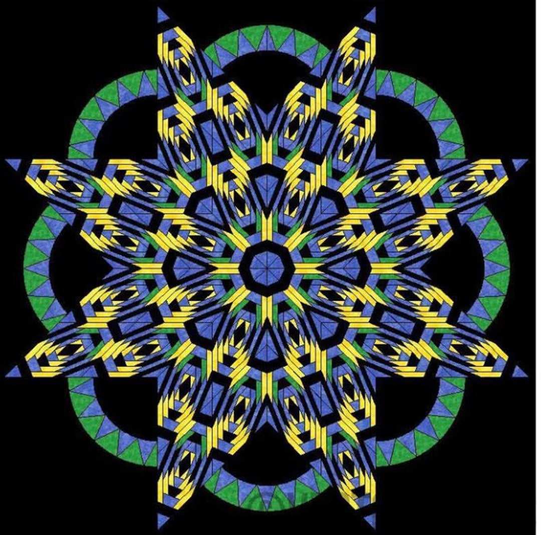 Atlantis Quilt Pattern Foundation Paper Pieced by Vector - Etsy