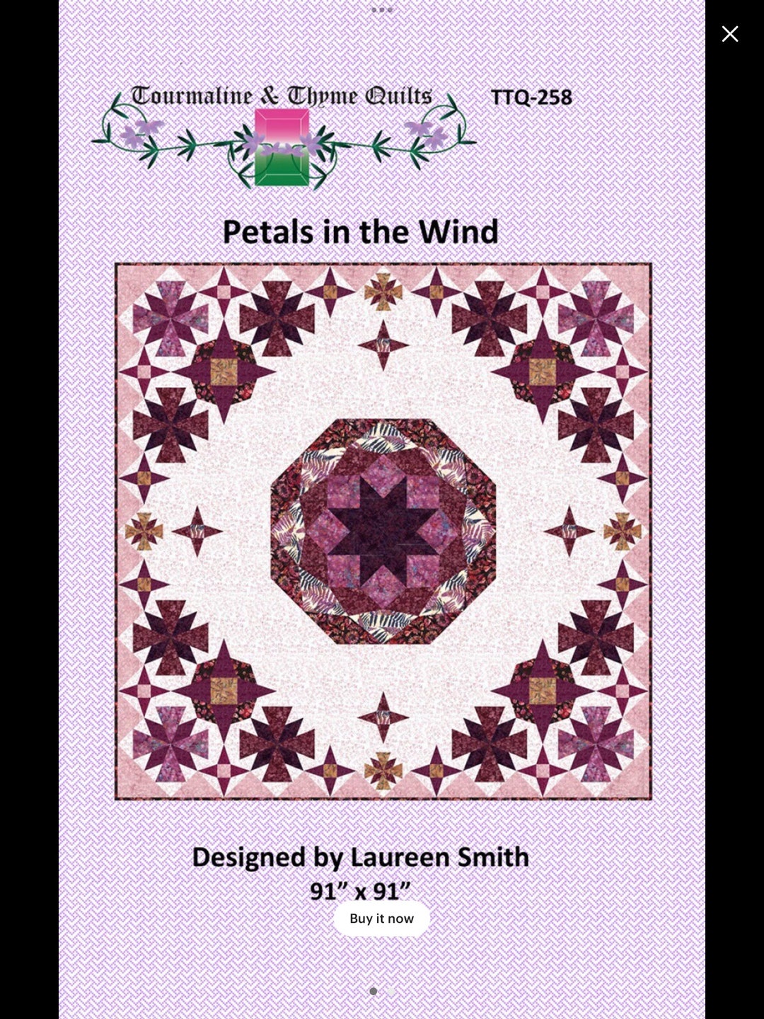 Petals in the Wind Foundation Paper Piecing Quilt by Laureen Smith ...