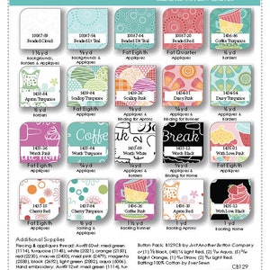 Tea Time Table Runner, Wall Hanging & Sign Applique Quilt Pattern by ...
