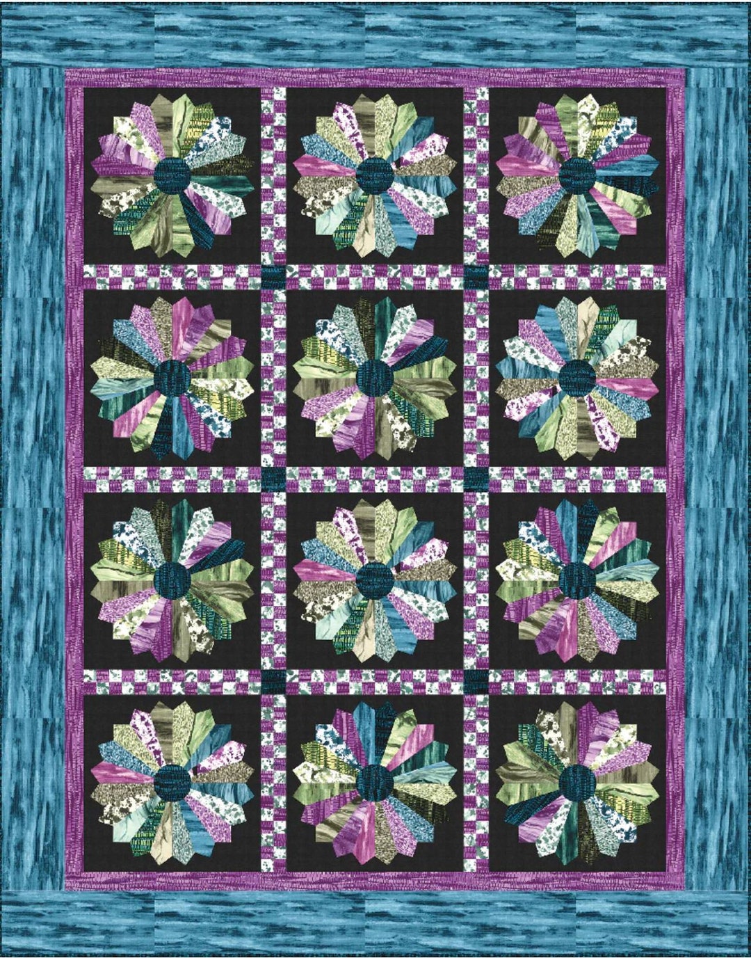 Granite Blooms Pieced & Applique Quilt Pattern by the Whimsical ...