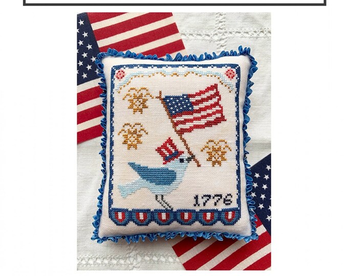 A Bluebird's Salute July 4th Cross Stitch Pattern by Misty Pursel ...