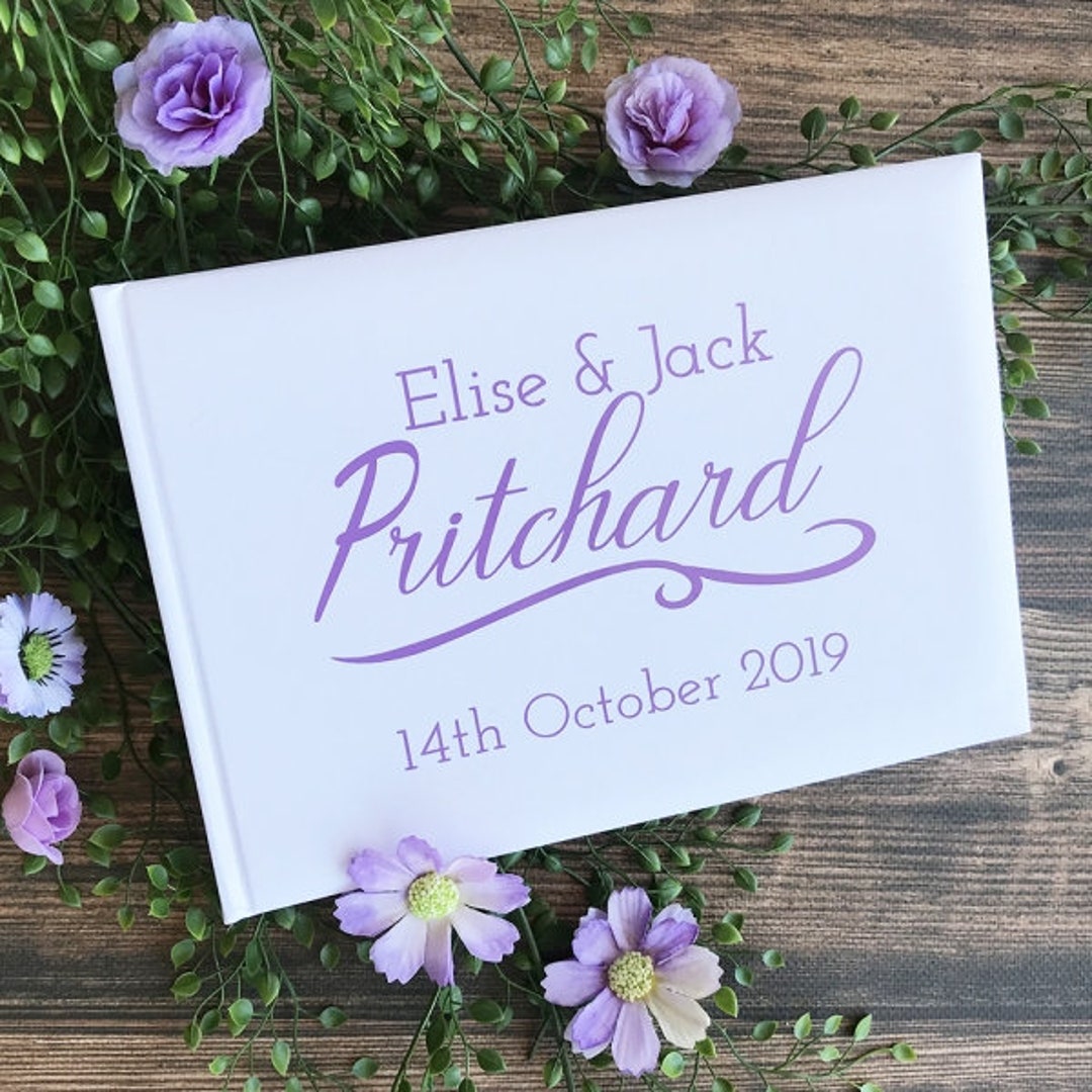 Swash Personalised Wedding Guest Book - Etsy
