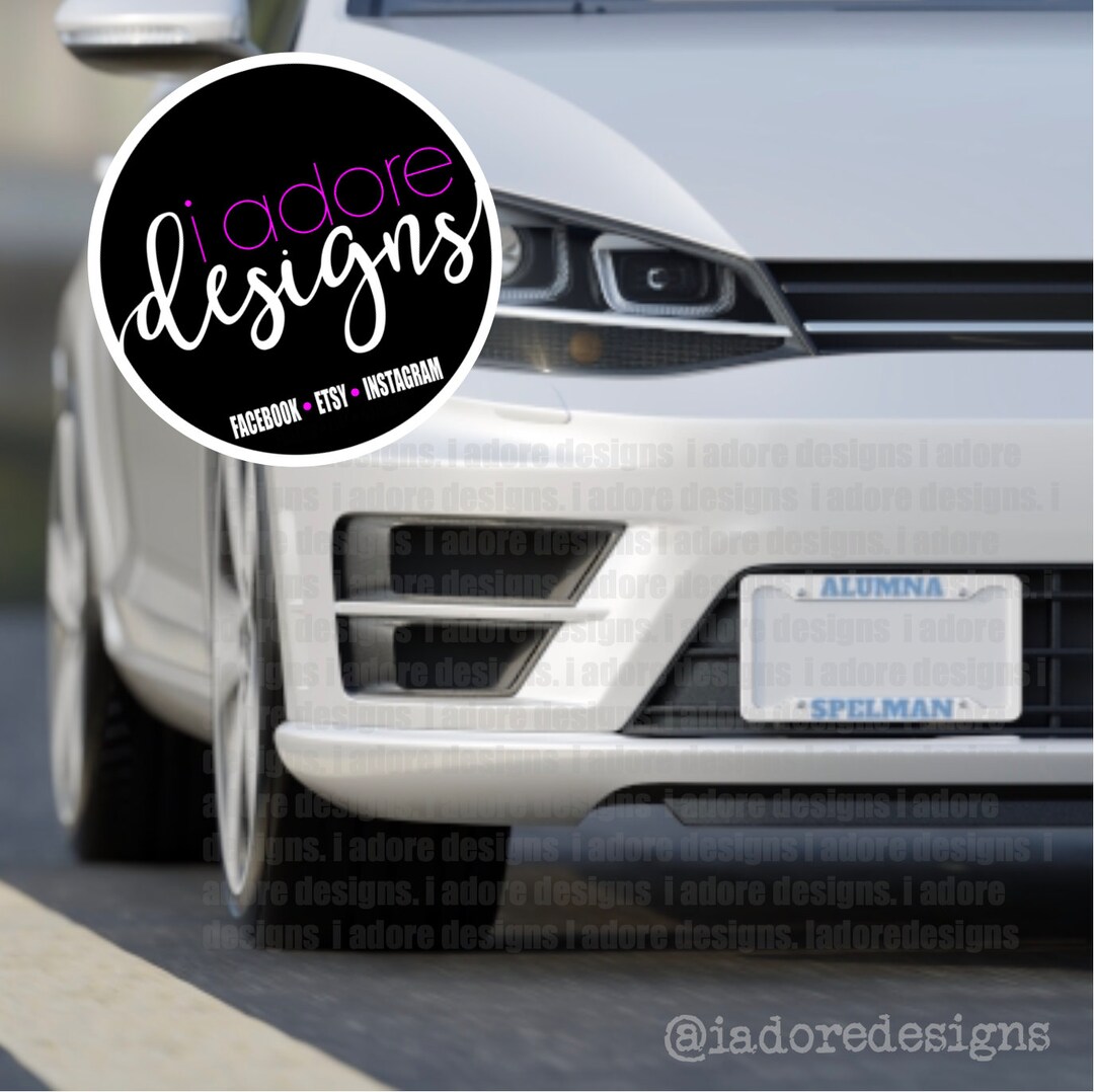 WHITE SPELMAN ALUMNA License Plate Frame - Etsy