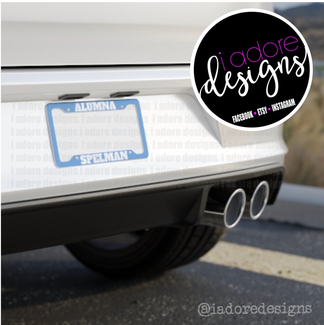 SPELMAN BLUE ALUMNA License Plate Frame - Etsy