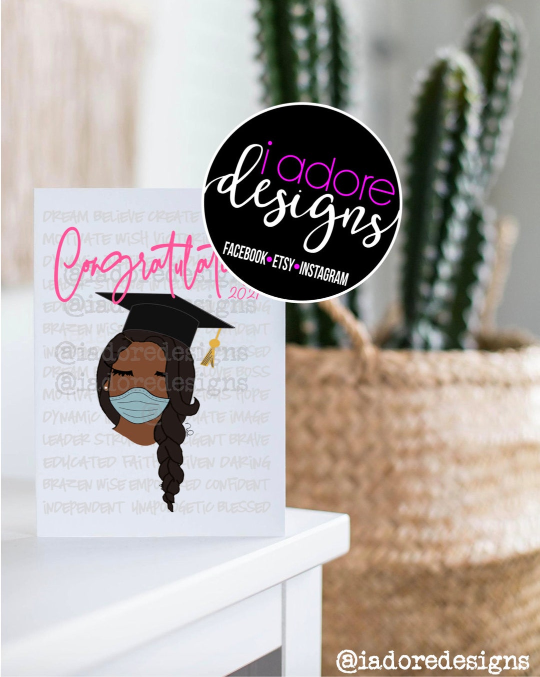 African American Graduation Card, #black Grad Class of 2021, Black Girl ...