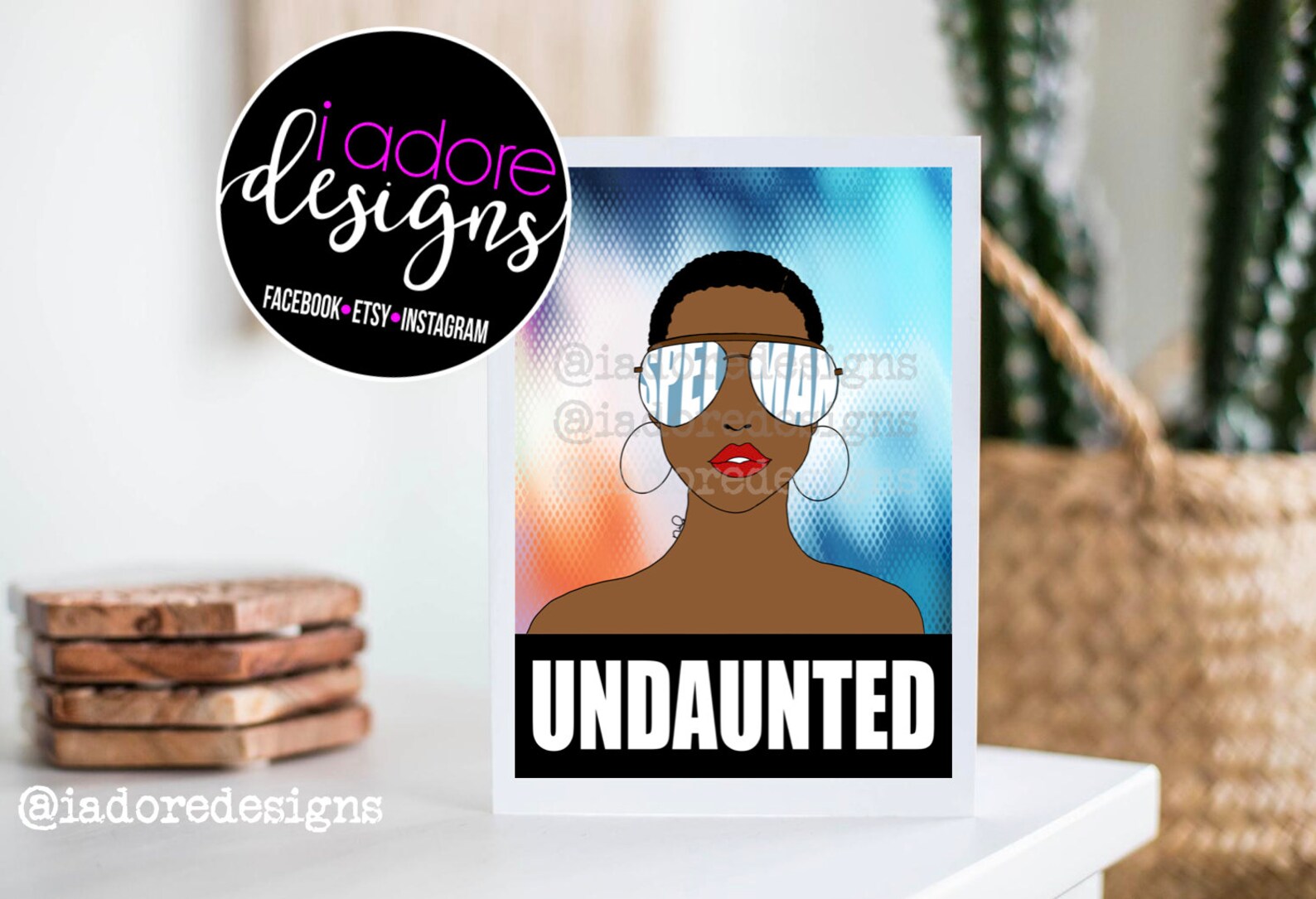 Undaunted Spelmanite Shades Card African American Notecard | Etsy
