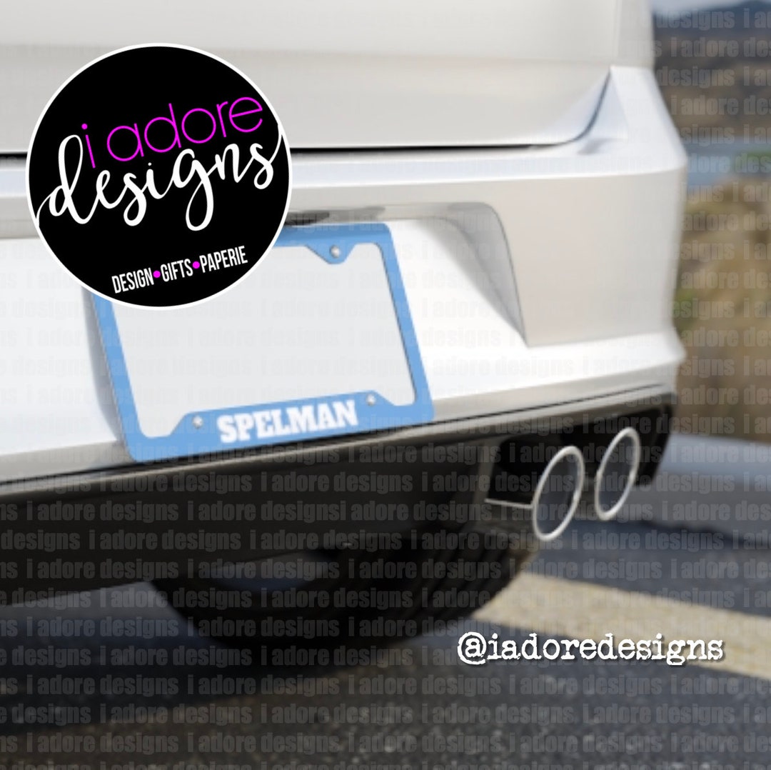 SPELMAN Metal License Plate Frame - Etsy