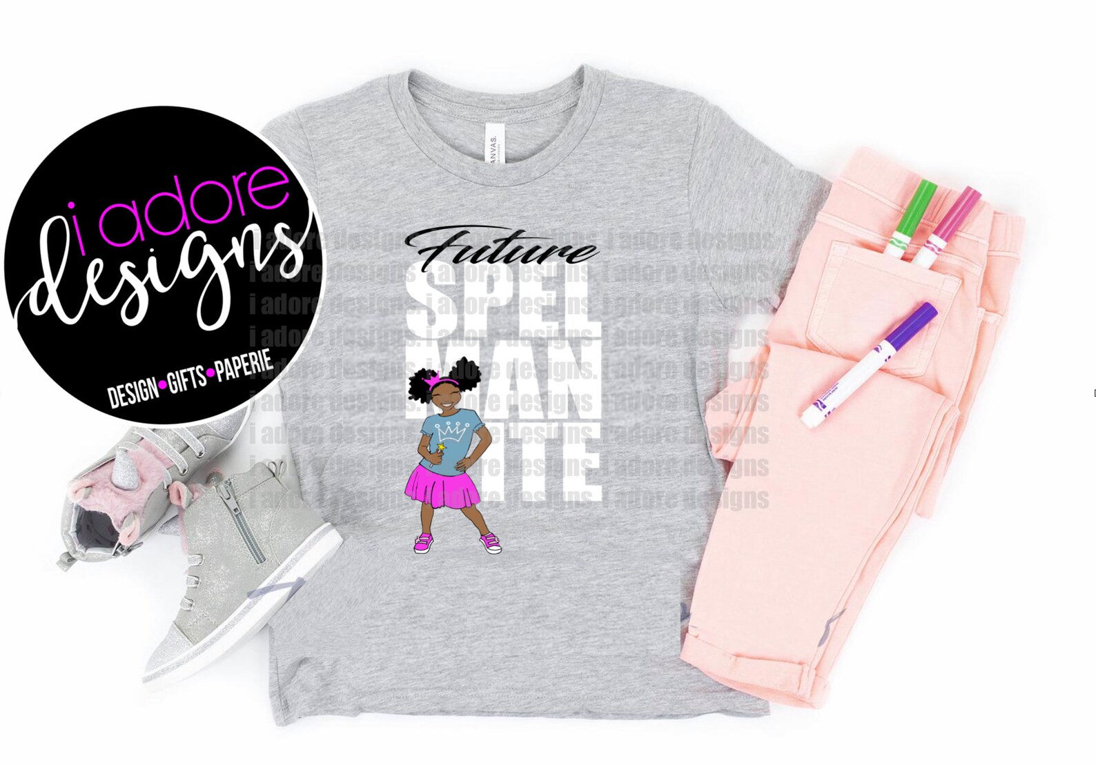 Future Spelmanite (block) Girl's Slimfit T-shirt - Etsy