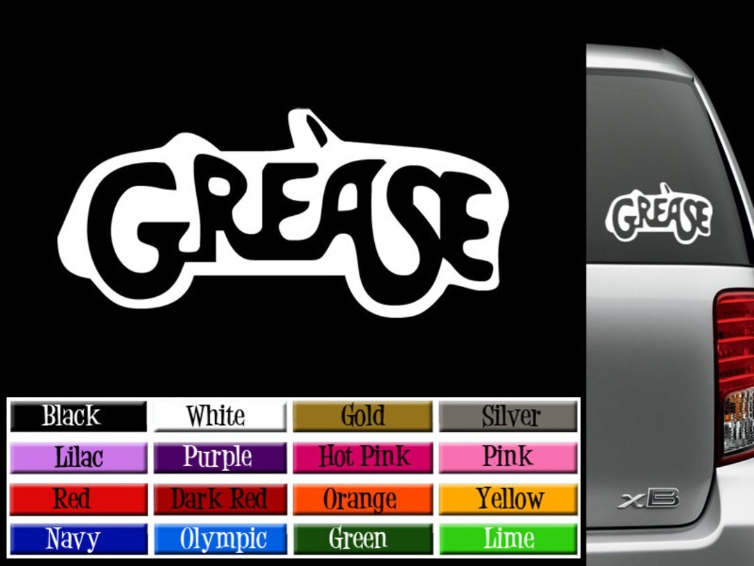 GREASE Musical Movie - Vinyl Decal Car & Truck Window Sticker Graphics ...