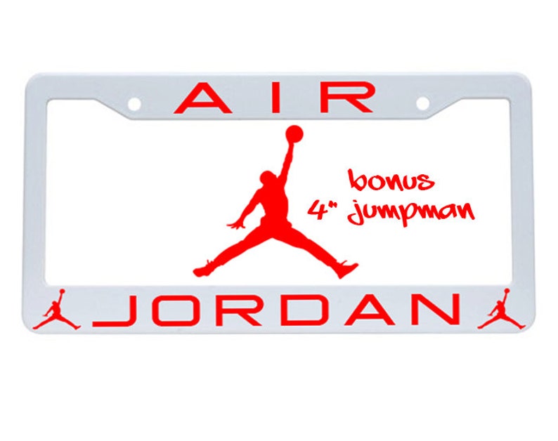 AIR JORDAN License Plate Frame Auto Graphics BONUS Vinyl | Etsy