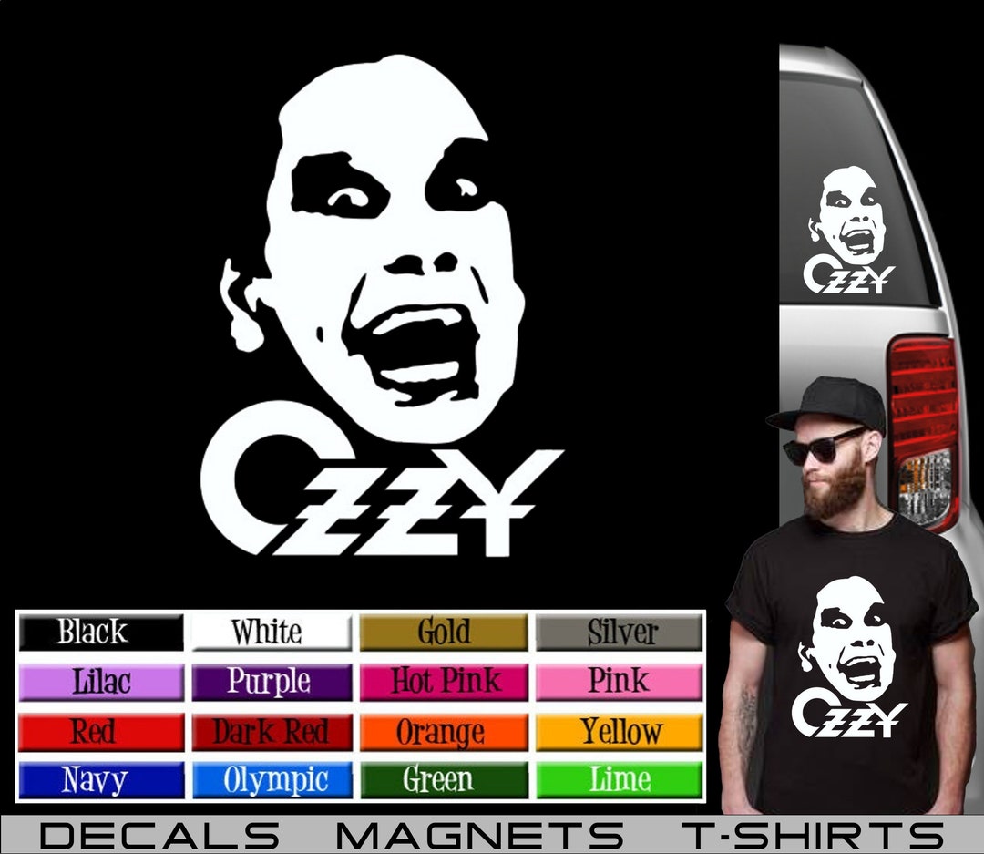 Ozzy Osbourne Black Sabbath Tribute Vinyl Decal Window Graphics Wall ...