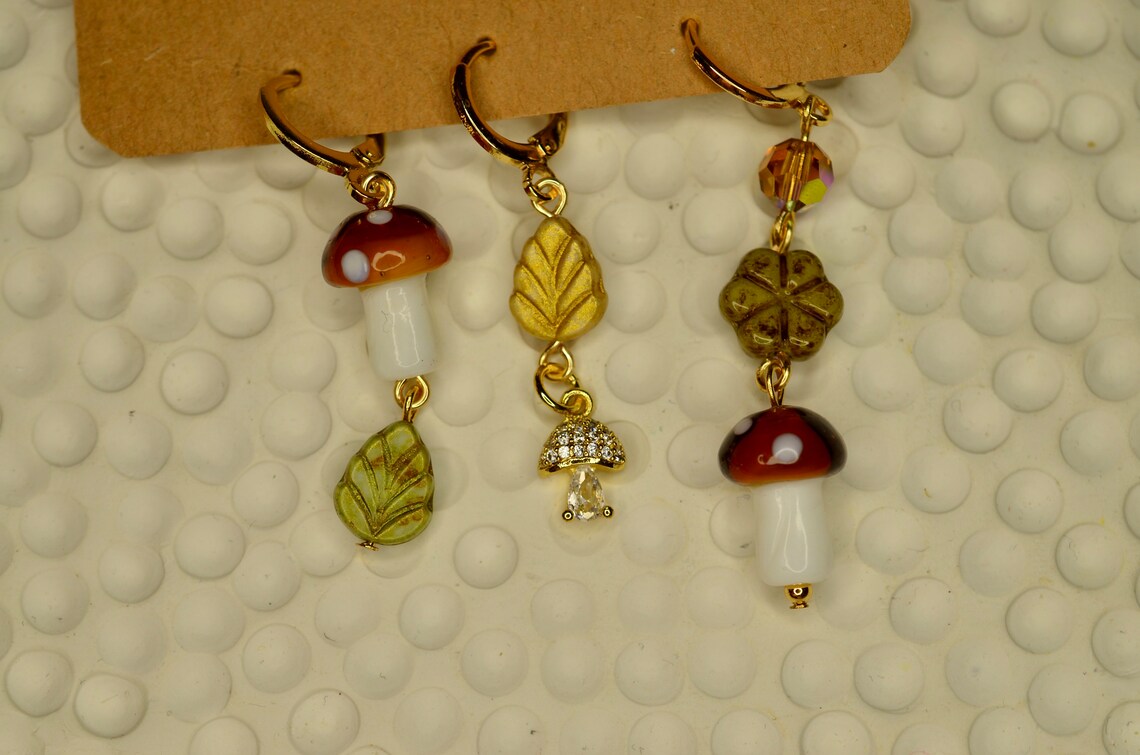 Mushroom Hair Charms, Gold Hair Charms, Hair Jewelry, Dread Charms - Etsy