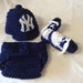 New York Yankees - Inspired Crochet Baby Baseball Set: Cap, Diaper ...