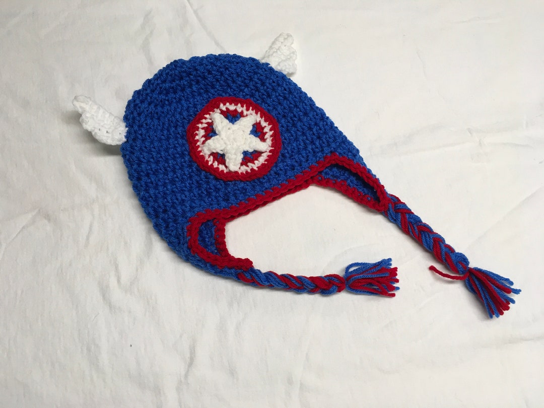 America Crochet Super Hero Hat. - Etsy