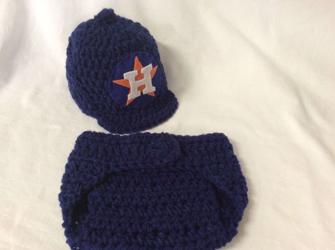 Houston Astros Baby Crochet Baseball Cap, and Diaper Cover. FREE ...