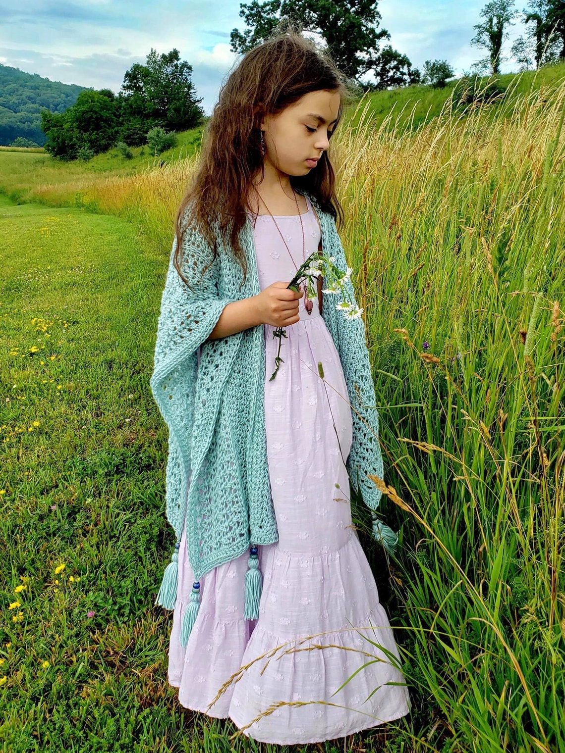 Reyna Ruana kidz Crochet Pattern Easy Over-sizes Boxy - Etsy