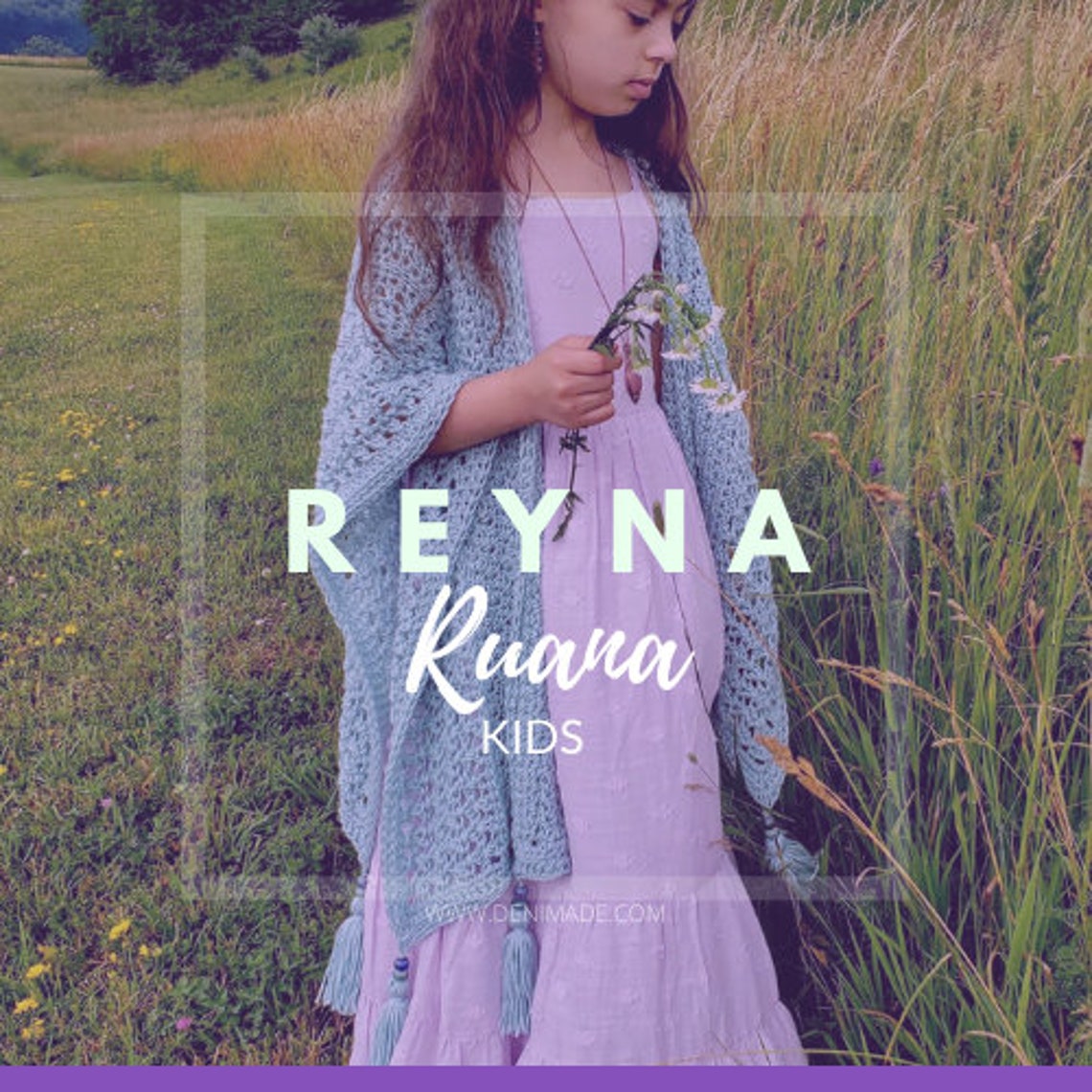 Reyna Ruana kidz Crochet Pattern Easy Over-sizes Boxy - Etsy