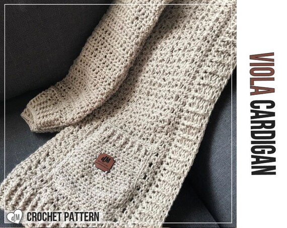 Viola Cardigan Crochet Pattern Easy | Etsy