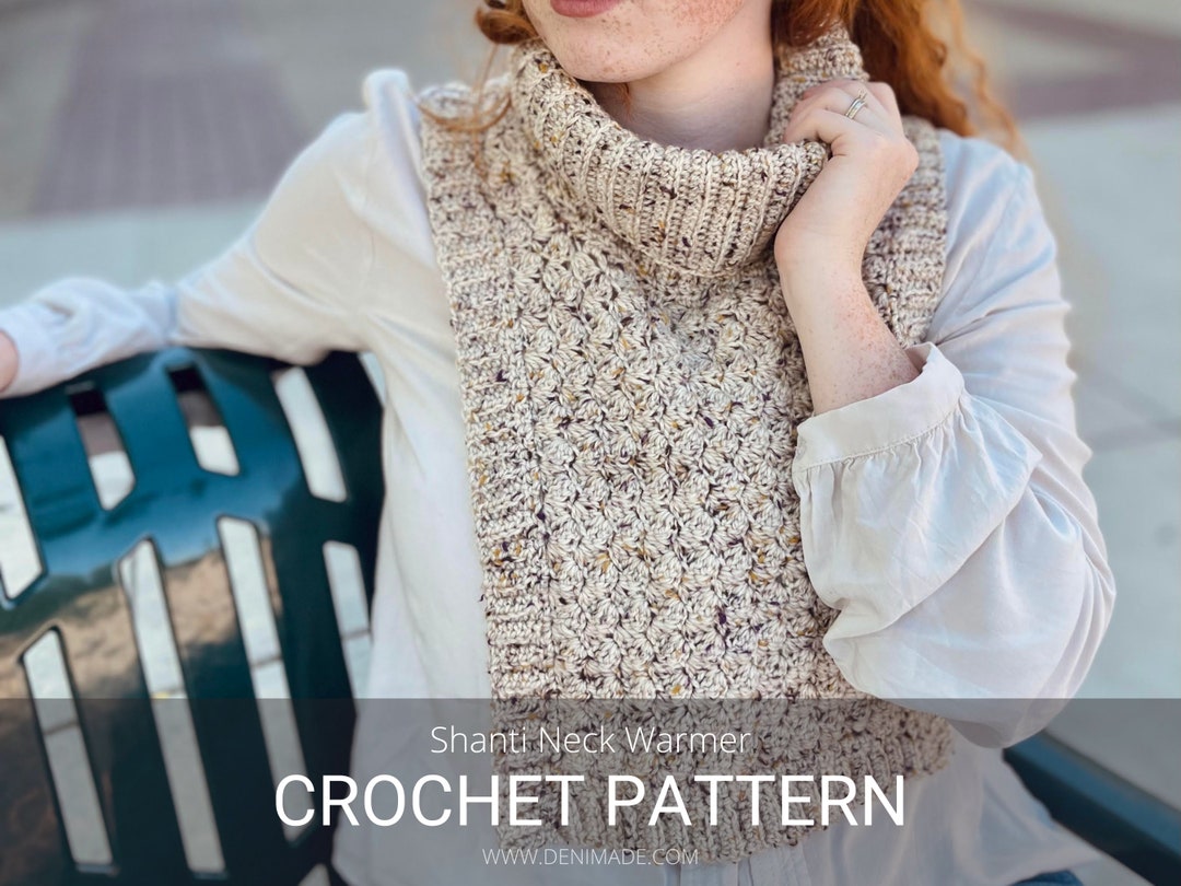 Crochet Pattern / Neckwarmer Dickey Turtleneck Dickie Cowl / Shanti ...