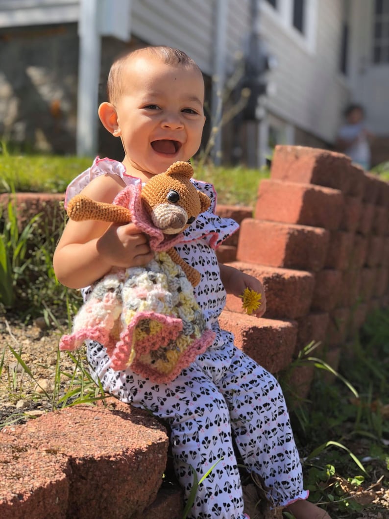 Teddy and Me Lovey Crochet Pattern teddy bear blanket | Etsy
