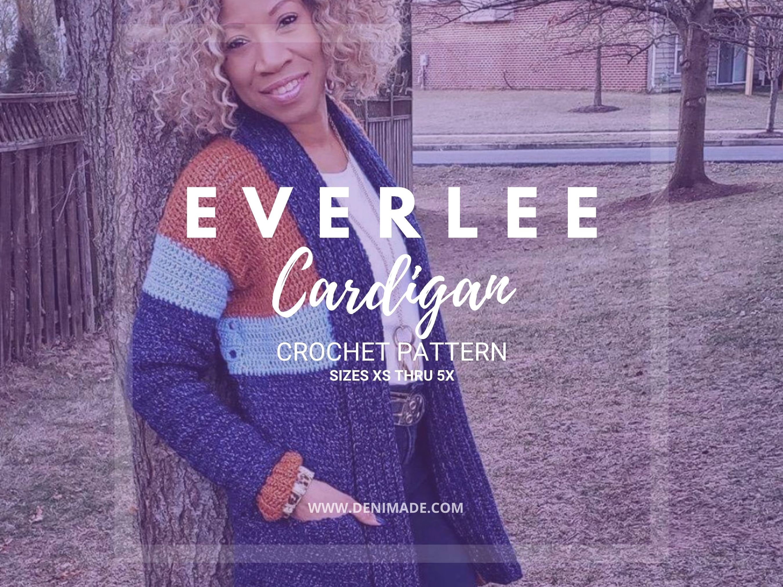 Everlee Cardigan - Crochet Pattern, Easy, Shawl Collar, Belt, Pockets ...