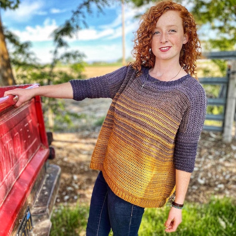 Roxy Pullover Crochet Pattern Easy Over-sizes Boxy - Etsy