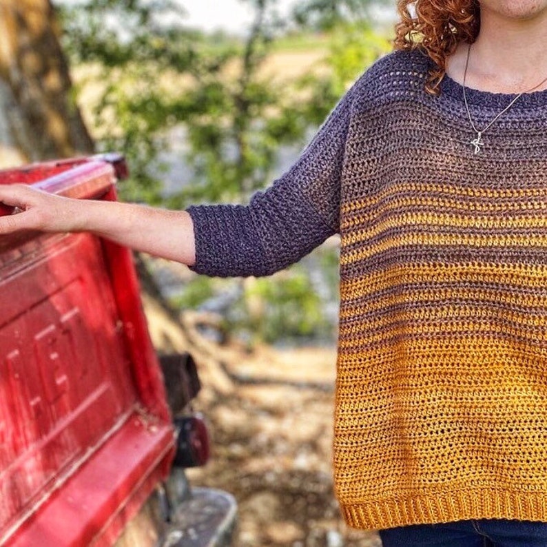 Roxy Pullover Crochet Pattern Easy Over-sizes Boxy - Etsy