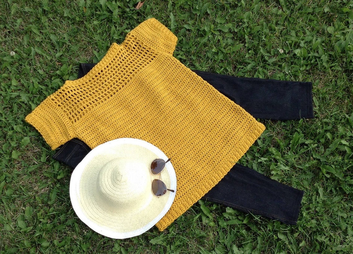 Hayden Tee - Crochet Pattern, Easy/intermediate - Etsy