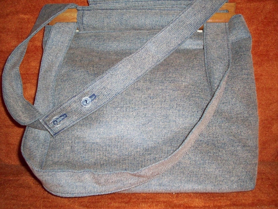 dusty blue/grey corduroy purse - Gem