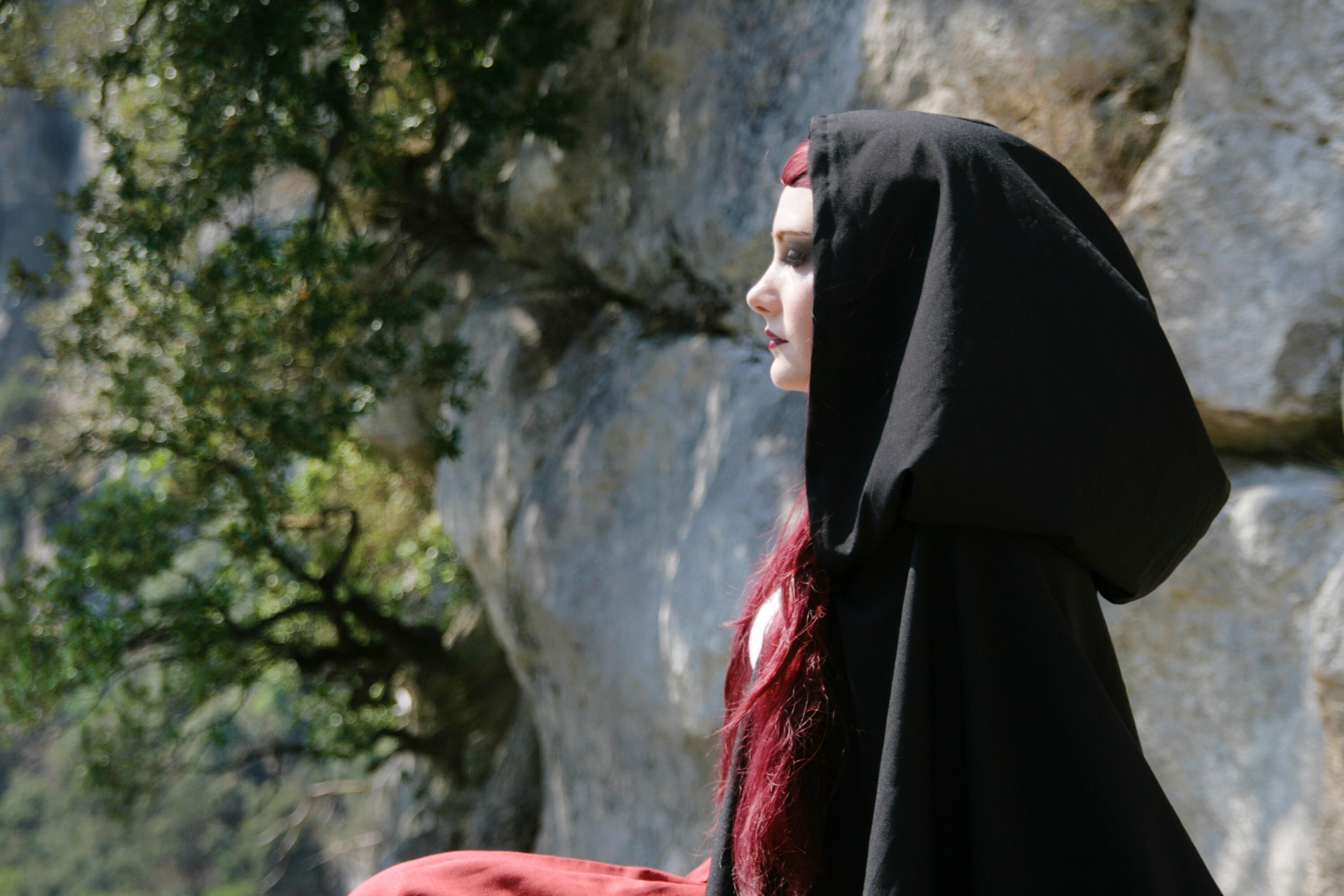 Black Witch Cloak, Black Medieval Cloak, Hooded Cloak, Witch Costume ...