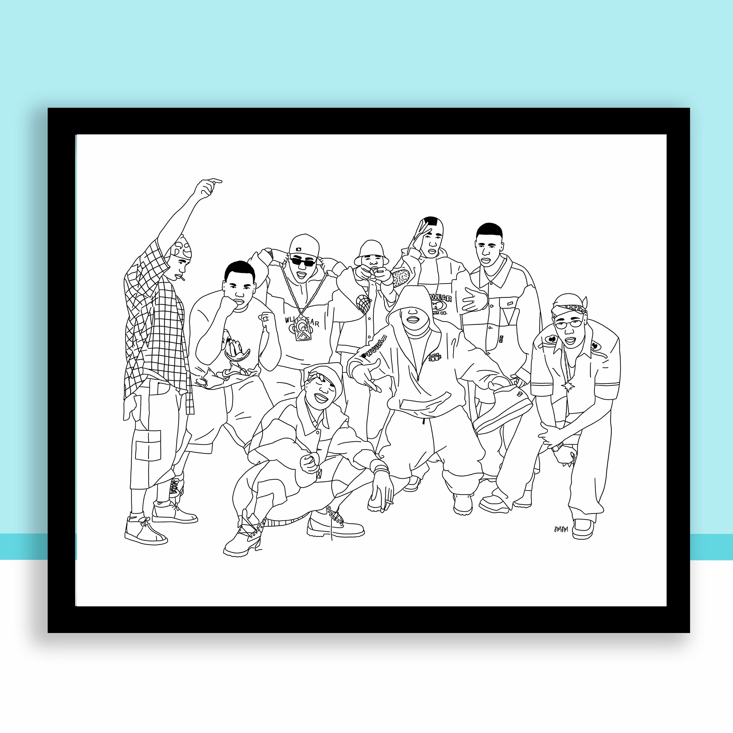 Wu-tang Clan 8x10 Band Art Print / Rap Music Wall Decor Physical Print ...