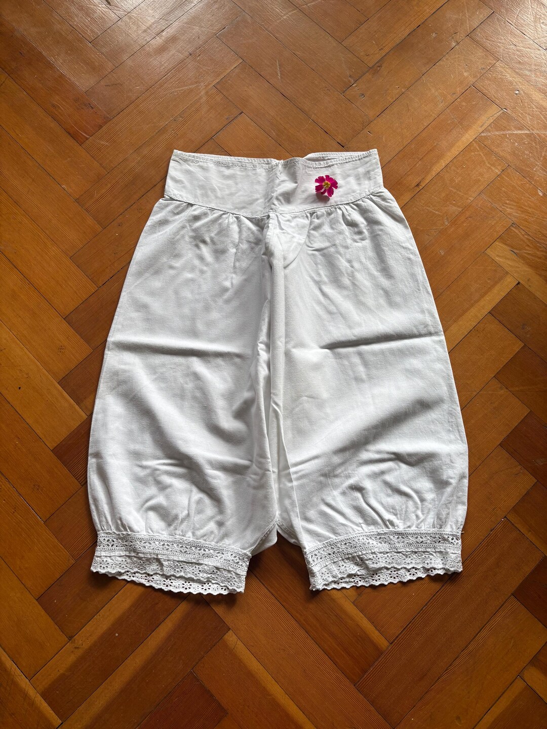 Victorian White Split Leg Bloomers With Lace Trim - Etsy