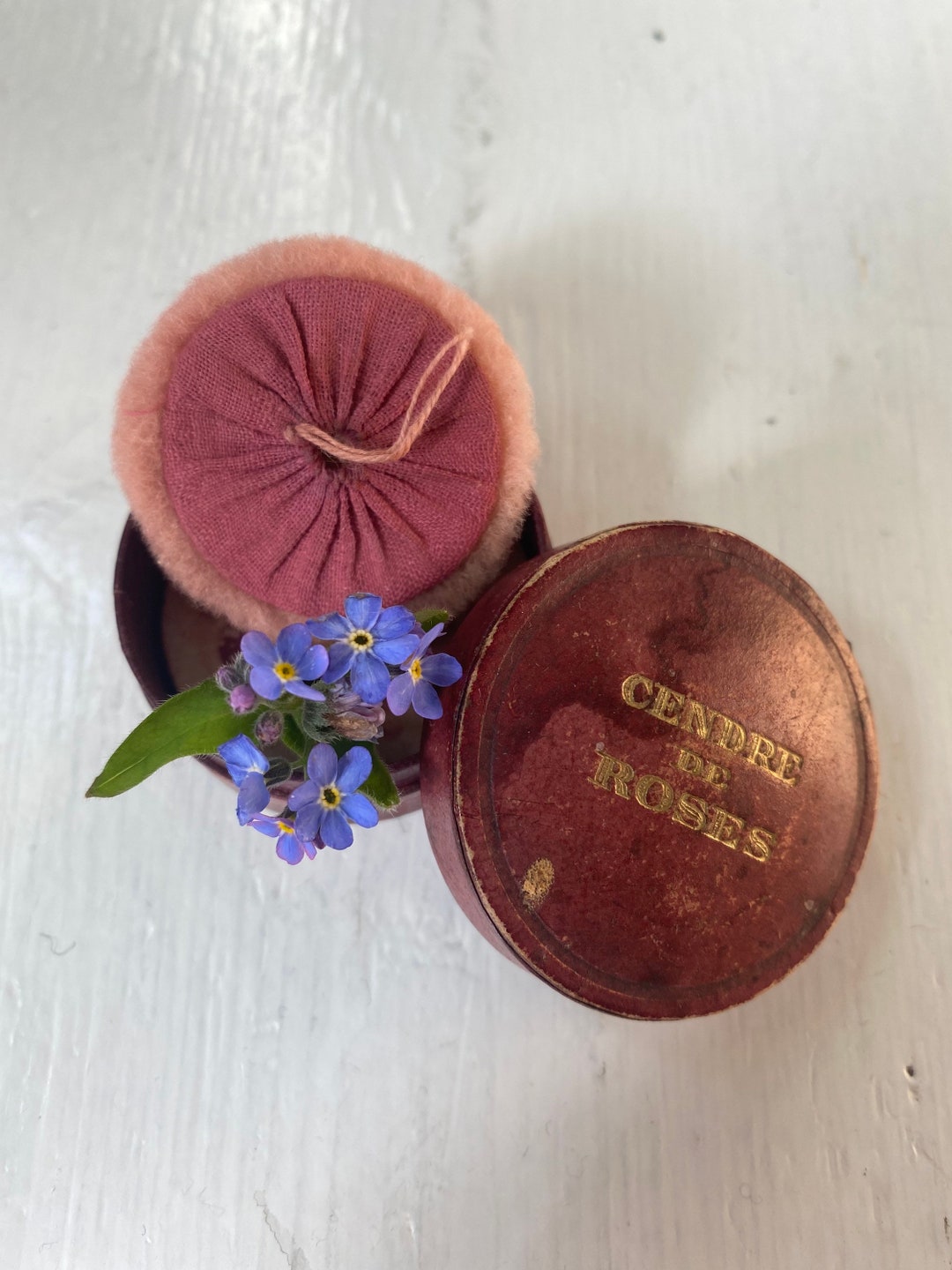 Vintage Tiny Rouge Powder and Puff - Etsy